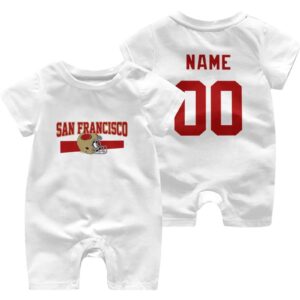 antking san francisco baby clothes personalized custom baby name and number for boy girl gift