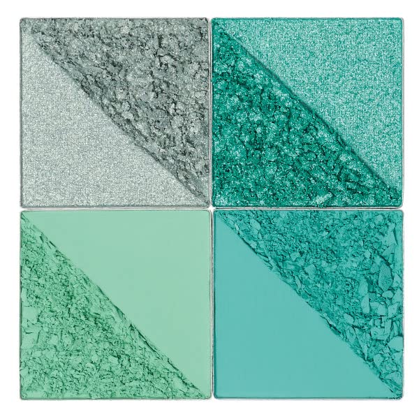 Juvia's Place Rebel Quad Mint Eyeshadow Palette - Shades of 4, Professional Eye Makeup, Pigmented Eyeshadow Palette, Makeup Palette for Eye Color & Shine, Pressed Eyeshadow Cosmetics