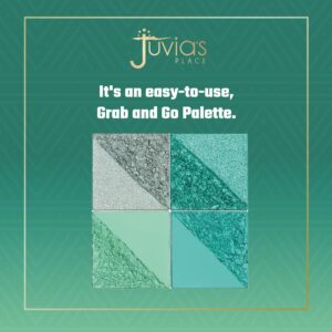 Juvia's Place Rebel Quad Mint Eyeshadow Palette - Shades of 4, Professional Eye Makeup, Pigmented Eyeshadow Palette, Makeup Palette for Eye Color & Shine, Pressed Eyeshadow Cosmetics