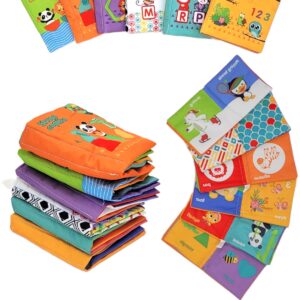 Kids Melody Baby Non-Toxic Cloth Book Set, Crinkle Books with Rustling Sound - Pack of 6