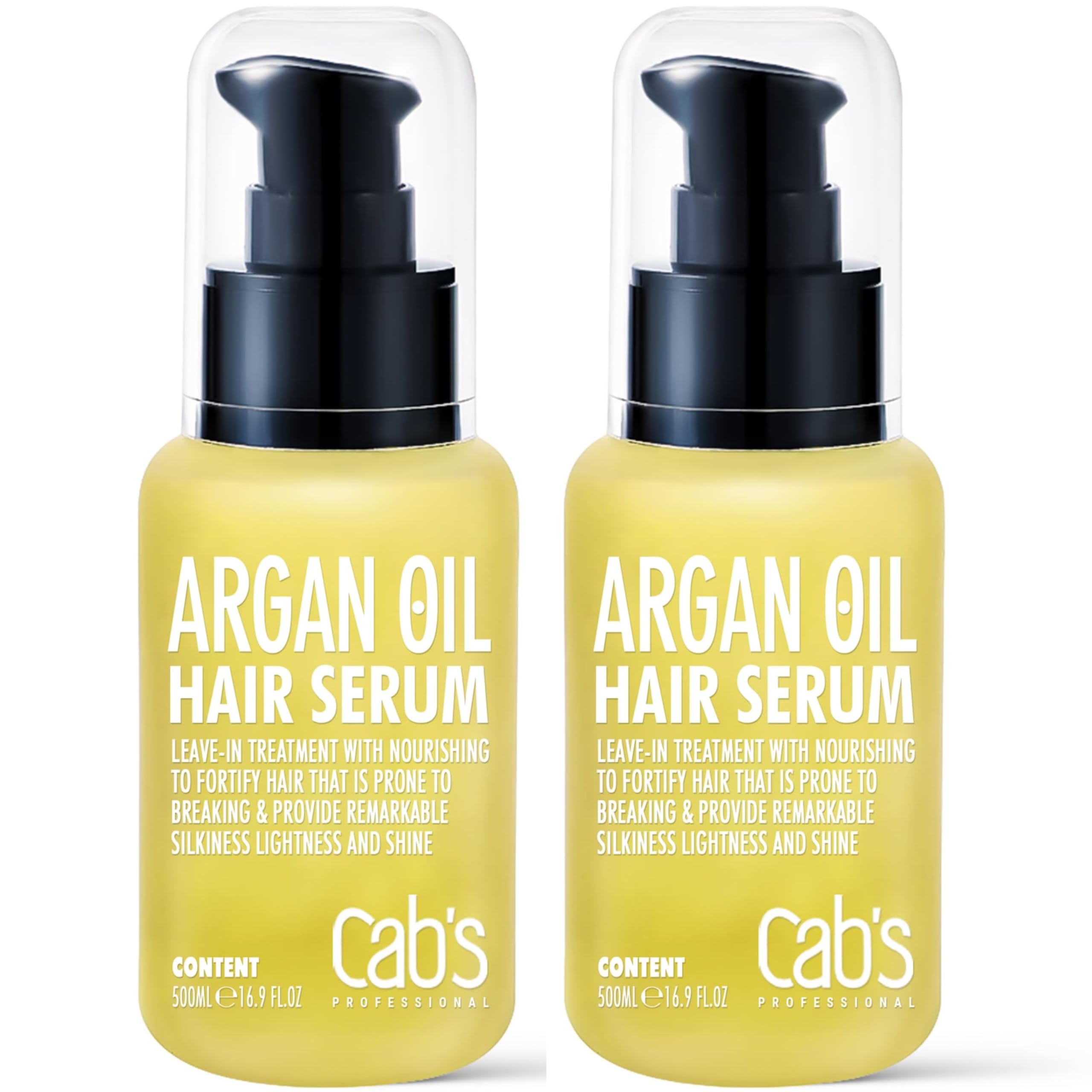 Cab's Moroccan Argan Oil Hair Serum Treatment, Nourishing and Repair Hair Shine - Paraben Free, Sulfate Free 2x 1.69 fl oz (Pack of 2 pcs)