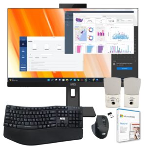 mtg yama 24 inch, fhd touchscreen, productivity pro all in one pc, intel core i5 10th gen, 8gb ram ddr4, 240gb nvme | 2tb ssd, webcam, office 365, windows 11 home