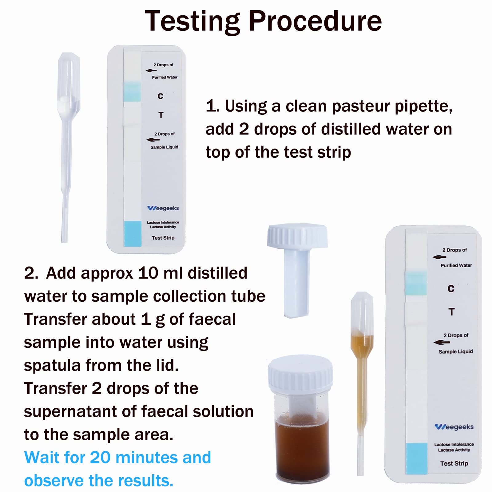 Lactose Intolerance Test Strip at Home for Adult and Kid Lactase Activity Test Food Sensitivity Test (1)