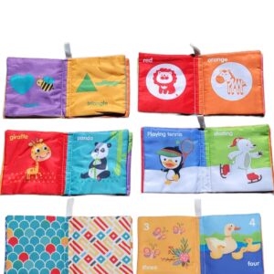 Kids Melody Baby Non-Toxic Cloth Book Set, Crinkle Books with Rustling Sound - Pack of 6