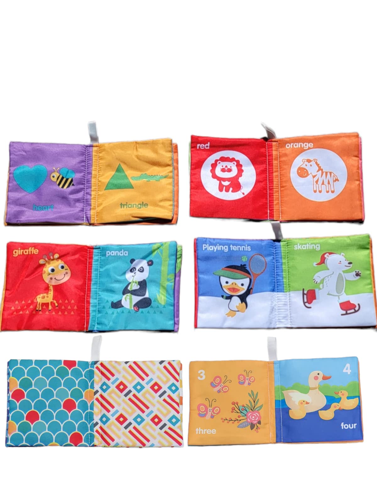 Kids Melody Baby Non-Toxic Cloth Book Set, Crinkle Books with Rustling Sound - Pack of 6