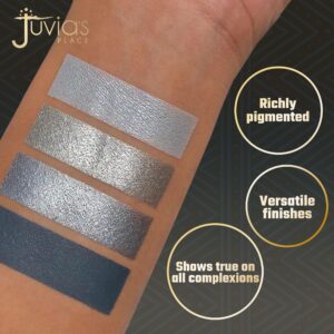 Juvia's Place Rebel Quad Grey Eyeshadow Palette - Shades of 4, Professional Eye Makeup, Pigmented Eyeshadow Palette, Makeup Palette for Eye Color & Shine, Pressed Eyeshadow Cosmetics