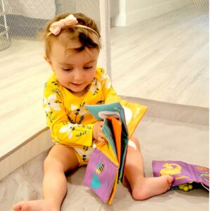 Kids Melody Baby Non-Toxic Cloth Book Set, Crinkle Books with Rustling Sound - Pack of 6