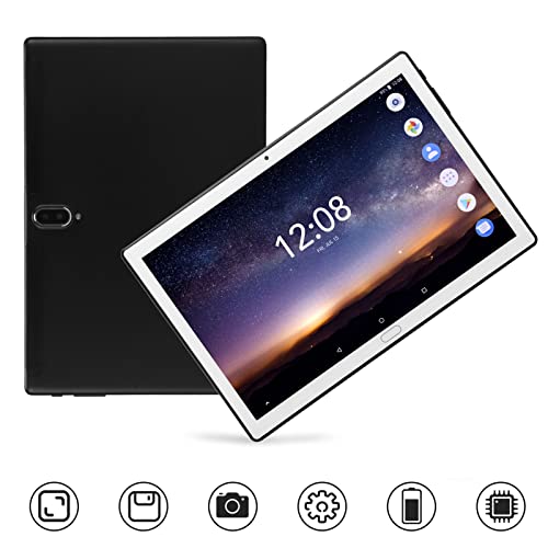 LBEC Dual SIM Dual Standby Tablet, 2GB RAM 32GB ROM MT6797 Chip Black 10.1 Inch HD Tablet for Work and Entertainment (US Plug)