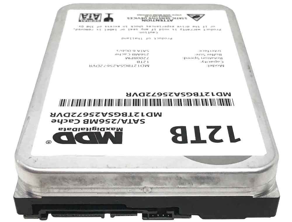 MDD 12TB 7200 RPM 256MB Cache SATA 6.0Gb/s 3.5inch Internal Hard Drive for Surveillance Storage (MD12TBGSA25672DVR) - 3 Years Warranty