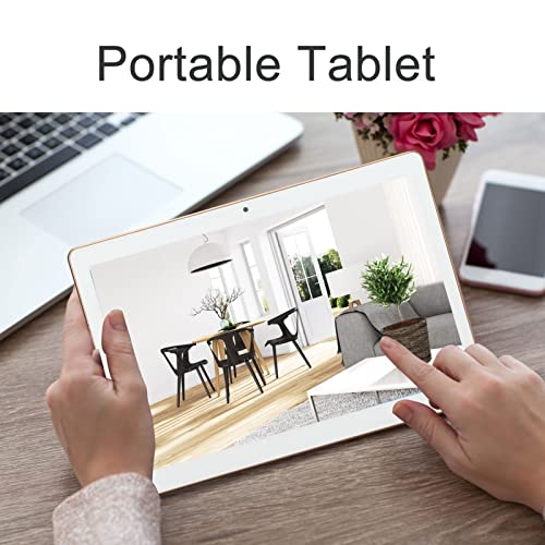 LBEC 10.1 Inch Tablet 1280x800 HD Tablet White Portable RAM 2GB Dual Card Dual Standby for Office Phone Calls (US Plug)