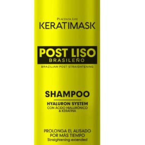 PLACENTA LIFE KERATIMASK Brazilian Straightening Post Kit ( Shampoo (250ml) + Conditioner (250ml) + Heat Protector. Keep Make Your Straightening Last Much Longer