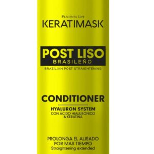 PLACENTA LIFE KERATIMASK Brazilian Straightening Post Kit ( Shampoo (250ml) + Conditioner (250ml) + Heat Protector. Keep Make Your Straightening Last Much Longer