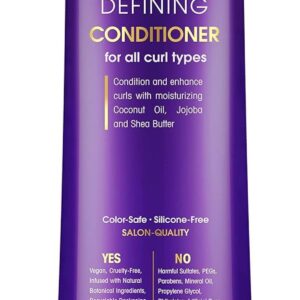 GIOVANNI Curl Habit Curl Defining Conditioner - Conditioner Curly Hair, Condition & Enhance Curls with Coconut Oil, Jojoba, & Shea Butter, Vegan, Cruelty-Free, Silicone Free Curl Conditioner - 13.5 oz