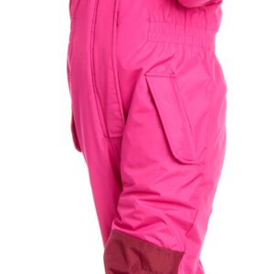 Wippette Baby Girls’ Snowsuit – Waterproof Insulated Fleece Lined Pram Snowmobile Ski Suit Coveralls (18M-6X), Size 5/6, Pink