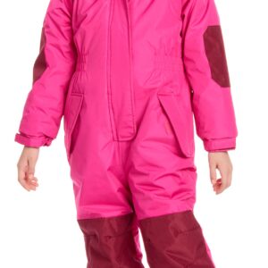 Wippette Baby Girls’ Snowsuit – Waterproof Insulated Fleece Lined Pram Snowmobile Ski Suit Coveralls (18M-6X), Size 5/6, Pink