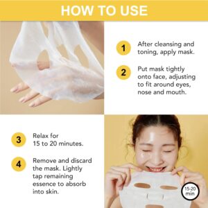 Innerest Original Derma Beauty Collagen Face Masks 24 PK Face Mask Skin Care Collagen Essence Sheet Masks Assortment Set for Beauty & Personal Care Korean Face Mask