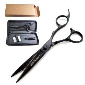 professional hair scissors salon shears 6 inch, extremely sharp 440c blades, dynacut razor sharp haircutting shears hairdressing scissors with cleaning oil and leather protection sleeve