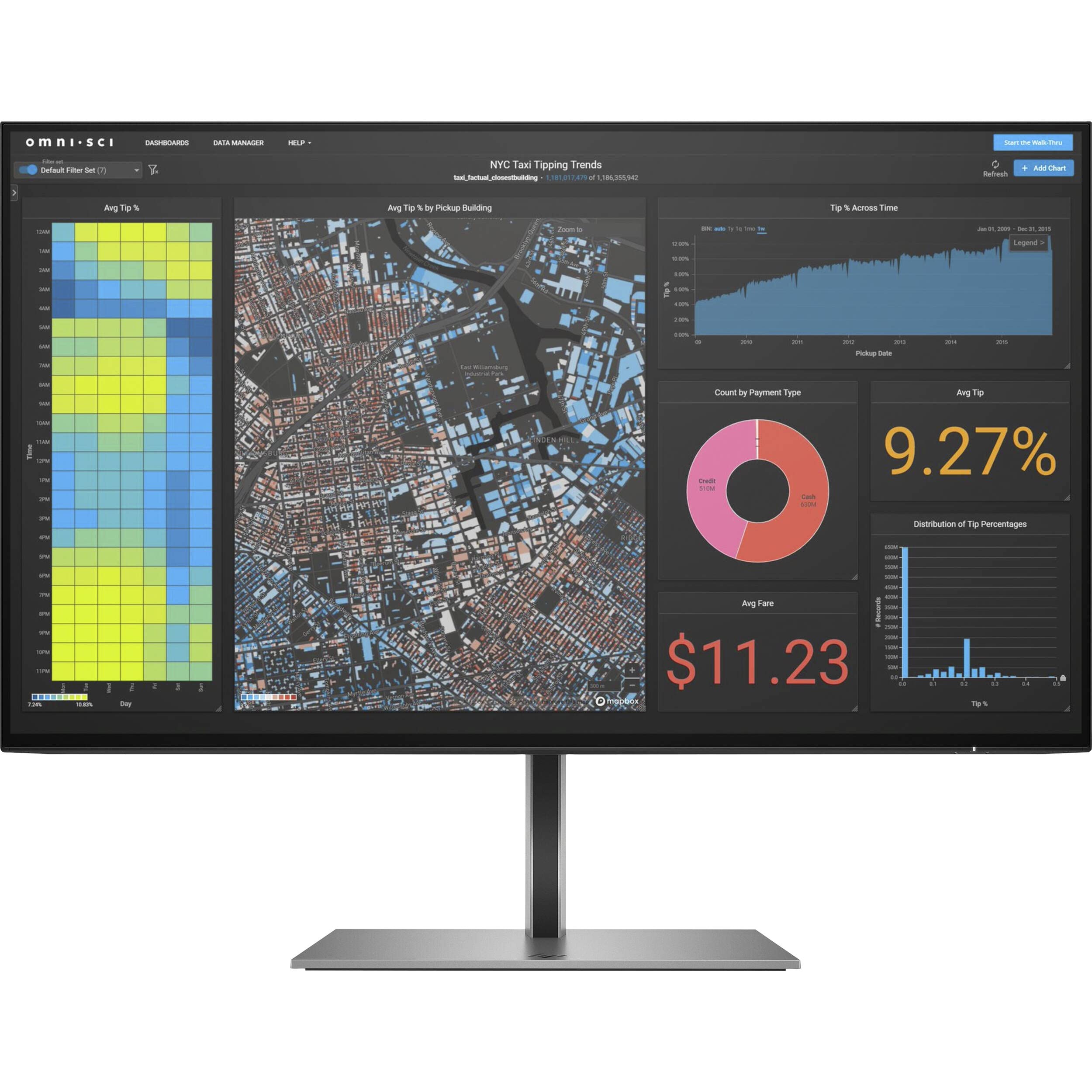 HP Z24f G3 23.8" Full HD LCD Monitor, 16:9 IPS, 1920 x 1080, Glossy Anti-Reflective, 5 ms, 300 Nit, HDMI - DisplayPort, USB Hub, Black Silver (Renewed)