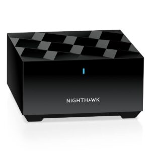 netgear nighthawk dual-band whole home mesh wifi 6 add-on satellite (ms70) – works with your nighthawk mk72 or mk73 system, adds up to 1,500 sq. ft. coverage, ax3000 (up to 3gbps)