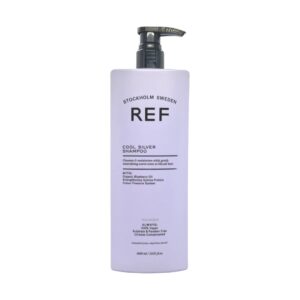 ref cool silver shampoo 1000ml sulphate free shampoo with botanical extracts and violet pigments specially chose to protect, strengthen and neutralize unwanted yellow tones