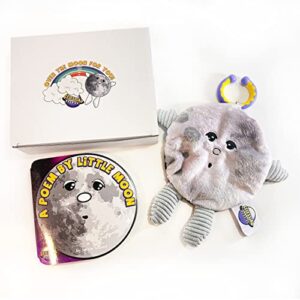 celestial buddies over the moon for you gift box set - baby board poem & crunch bunch plush sensory learning educational space planet teether toy