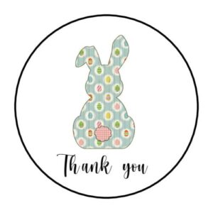 30 pcs thank you easter bunny​​​​ stickers envelope seals labels round tags, stamps sticker for gift cards, envelopes, boxes for holiday, birthday, christmas