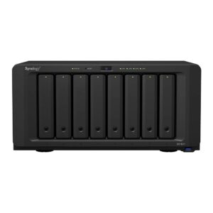 synology diskstation ds1821+ nas server with ryzen 2.2ghz cpu, 32gb memory, 128tb hdd storage, 1tb m.2 nvme ssd, 4 x 1gbe lan ports, dsm operating system