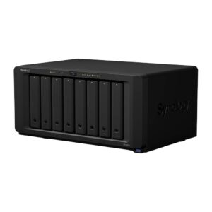 Synology DiskStation DS1821+ NAS Server with Ryzen 2.2GHz CPU, 32GB Memory, 144TB HDD Storage, 1TB M.2 NVMe SSD, 4 x 1GbE LAN Ports, DSM Operating System