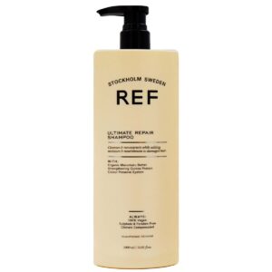 ref ultimate repair shampoo 1000ml sulphate free shampoo with botanical extracts specially chosen to protect, strengthen and reconstruct dry, damaged hair