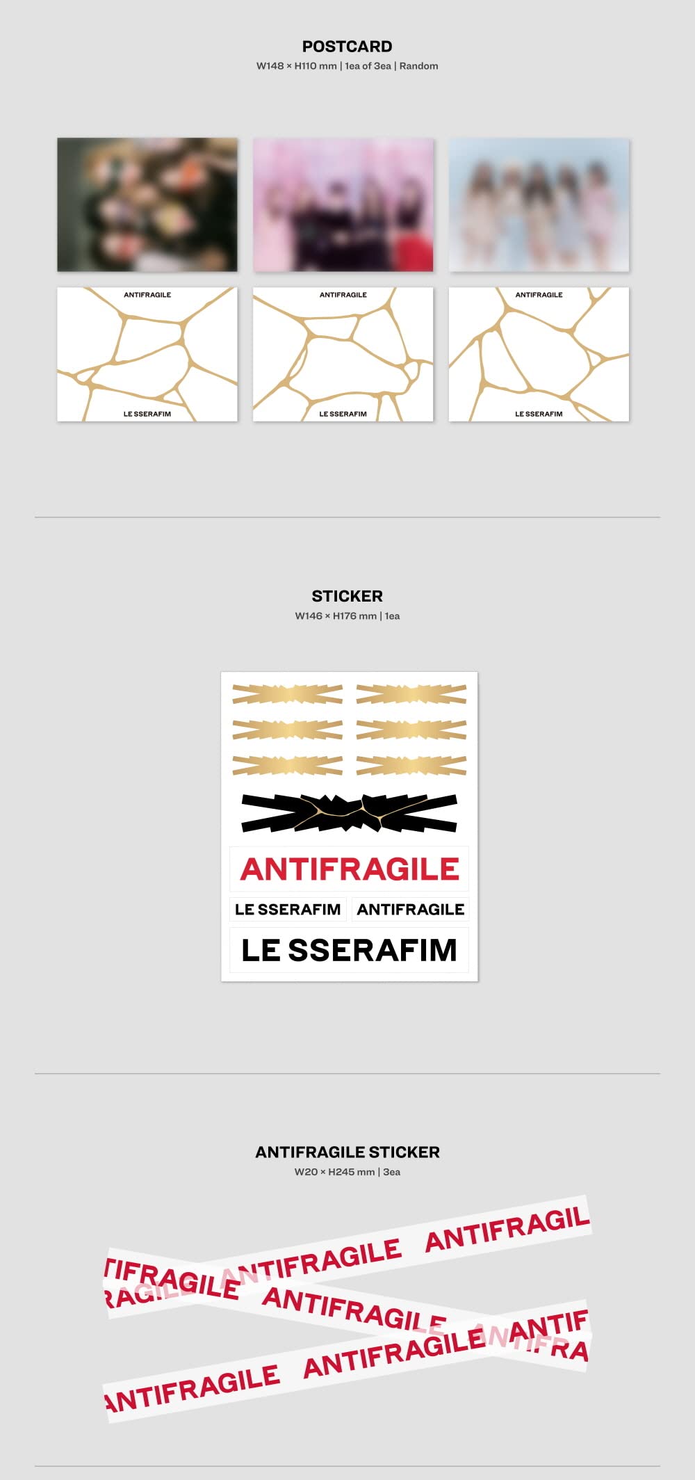 LE SSERAFIM - 2nd Mini Album ANTIFRAGILE CD (Random ver.)