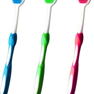 Tongue Brush, Tongue Scraper, Tongue Cleaner, Tongue Scraper Brush, Tongue Cleaner Brush, Tongue Brushes Helps Fight Bad Breath, 3 Tongue Scrapers, 3 Pack (Blue & Green & Red)