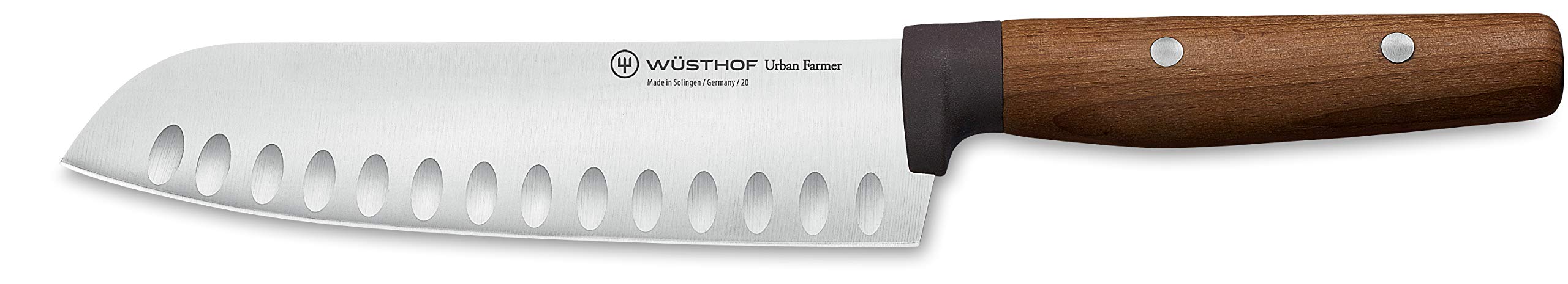 Wusthof Urban Farmer 5" Hollow Edge Santoku Knife, Brown