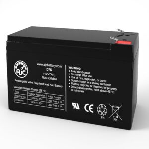 ajc battery compatible with universal power group ub1280-f2 d5779 12v 7ah sealed lead acid battery