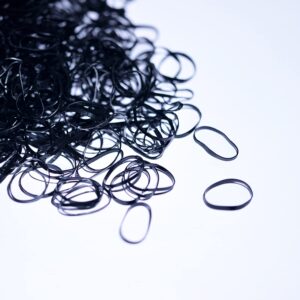 gouweiba small rubber bands for hair - 1000 pcs mini elastic hair ties no damage tiny hair ties for braids women baby girls kids toddler infants (black)