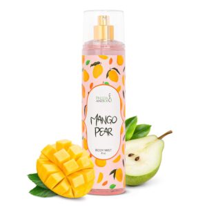 exquisite body spray mango pear scent: luxury women's perfume fragrance body mist spray - ideal for special occasions - 8 oz fine mist spray bottle