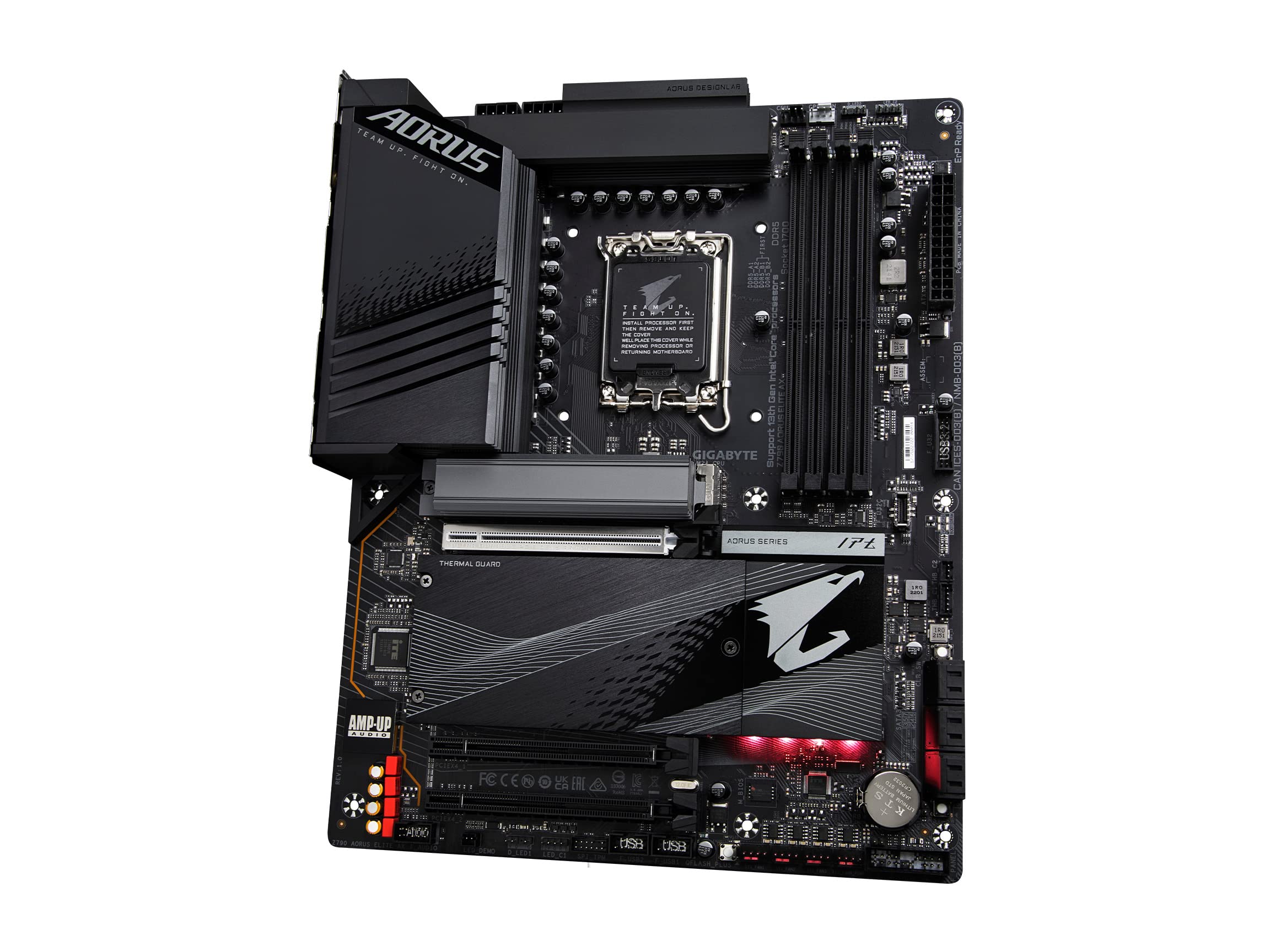 GIGABYTE Z790 AORUS Elite AX (LGA 1700/ Intel Z790/ ATX/ DDR5/ Quad M.2/ PCIe 5.0/ USB 3.2 Gen2X2 Type-C/Intel WiFi 6E/ 2.5GbE LAN/Q-Flash Plus/PCIe EZ-Latch/Gaming Motherboard)