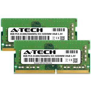 A-Tech 16GB Kit (2x8GB) RAM for Synology DiskStation DS1821+ NAS | DDR4 2666MHz PC4-21300 ECC SODIMM 1Rx8 1.2V 260-Pin Memory Upgrade