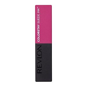 REVLON Lipstick, ColorStay Suede Ink, Built-in Primer, Infused with Vitamin E, Waterproof, Smudge-proof, Matte Color, 010 Tunnel Vision, 0.09 oz.