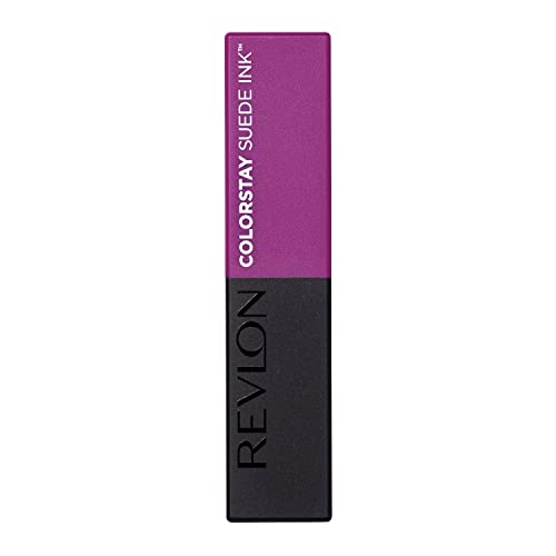 REVLON Lipstick, ColorStay Suede Ink, Built-in Primer, Infused with Vitamin E, Waterproof, Smudge-proof, Matte Color, 013 Stir The Pot, 0.09 oz.