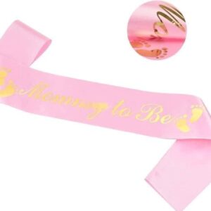 GDTO8820 CoolerthingsDG, Baby Shower Decorations Pink Sash for mommy to be and one Daddy to Be Tinplate Badge Pin Kit Baby Shower Party Gender Reveals Party Gifts Welcome Baby, Baby Sprinkle