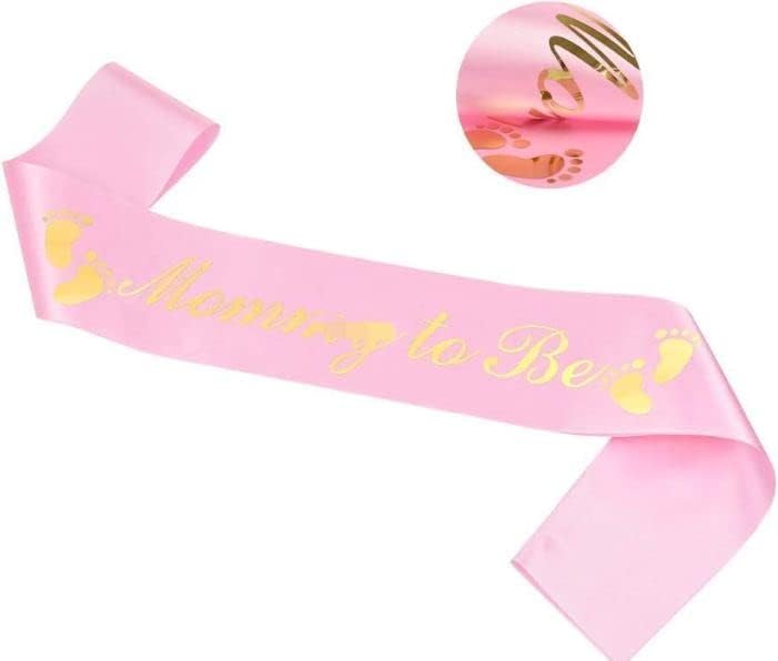 GDTO8820 CoolerthingsDG, Baby Shower Decorations Pink Sash for mommy to be and one Daddy to Be Tinplate Badge Pin Kit Baby Shower Party Gender Reveals Party Gifts Welcome Baby, Baby Sprinkle