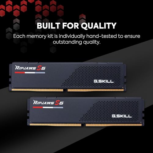 G.Skill RipJaws S5 Series (Intel XMP) 32GB (2 x 16GB) 288-Pin SDRAM DDR5 5600 CL30-36-36-89 1.25V Dual Channel Desktop Memory F5-5600J3036D16GA2-RS5K (Matte Black)