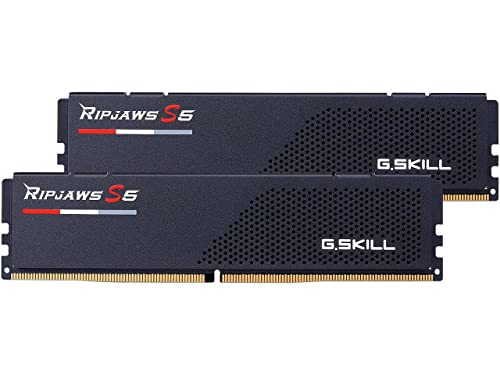 G.Skill RipJaws S5 Series (Intel XMP) 32GB (2 x 16GB) 288-Pin SDRAM DDR5 5600 CL30-36-36-89 1.25V Dual Channel Desktop Memory F5-5600J3036D16GA2-RS5K (Matte Black)