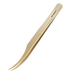 Ms.Queen Lash Extension Tweezers-Dolphin Shape Tip Isolation Tweezers for Classic Volume Eyelash Extensions