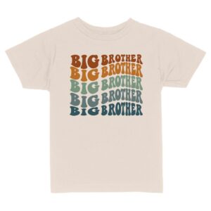 repeating big brother toddler kids t-shirt 2t natural