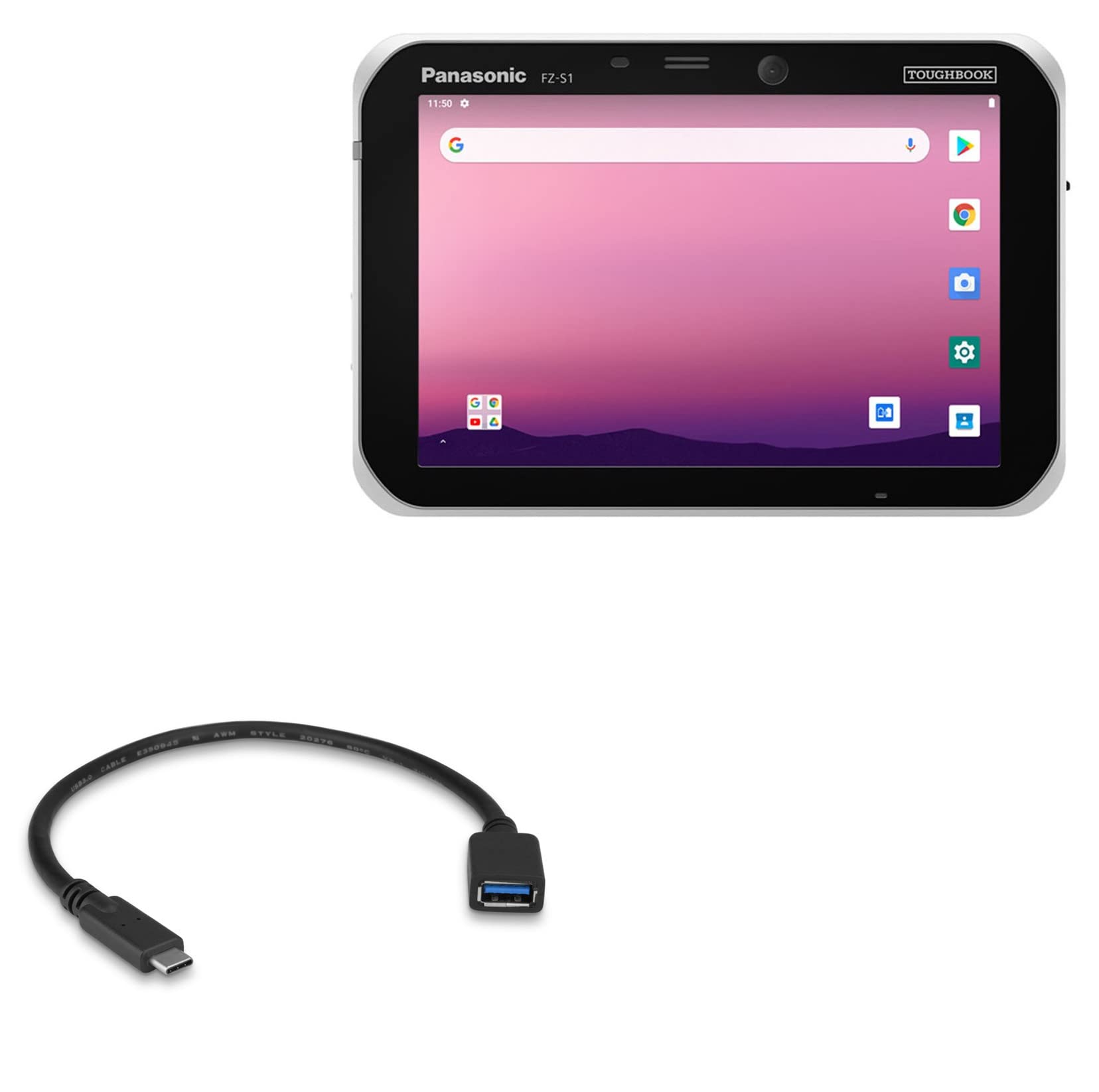 BoxWave Cable Compatible with Panasonic Toughbook S1 (FZ-S1) - USB Expansion Adapter, Add USB Connected Hardware to Your Phone