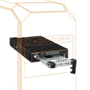 icy dock rugged 2 bay 2.5” u.2/u.3 nvme ssd(7mm) pcie 4.0 mobile rack for external 3.5” drive bay | tougharmor mb092vk-b