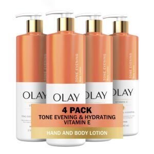 olay tone evening and hydrating body lotion, deep moisture, 17oz (pack of 4)