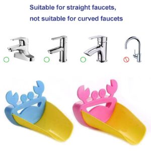 Faucet Extender, 2 Pack Sink Extender, Sink Extender for Hand Washing, Sink Wash Helper, Hand Wash Helper, Silicone Sink Extender for Bathroom Spout Bathtub, Faucet Extender for Hand Wash Sink Faucet