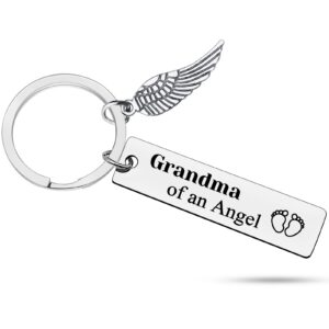 heigebi baby memorial keychain grandma of an keychain loss memorial keychain loss of child sympathy gifts baby memorial gifts for grandma pregnancy loss gifts miscarriage keepsake sympathy gift